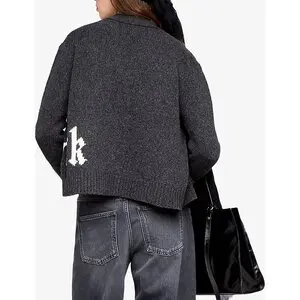 Zadig&Voltaire Masy Rock Merino Wool Cardigan - Anthracite