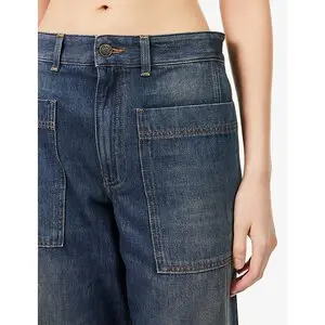 ME+EM Patch-pocket Straight-leg Denim Jeans