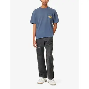 REPRESENT Nothing Faster Graphic-print Cotton T-shirt - Indigo