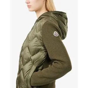 Moncler Tricot Quilted Knit Jacket
