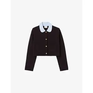 Claudie Pierlot Collared Knitted Cardigan