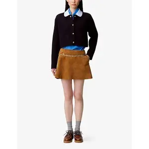 Claudie Pierlot Collared Knitted Cardigan