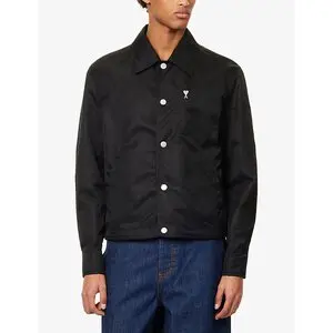 AMI Paris Boxy-fit Woven Jacket - Noir