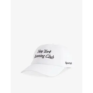 SPORTY & RICH Embroidered Cotton Baseball Cap - White