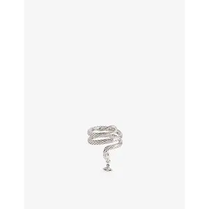 VIVIENNE WESTWOOD Albane Platinum-plated Silver Ring - Antique Platinum
