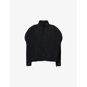Issey Miyake Cover And Fold Pleated Knitted Jacket
