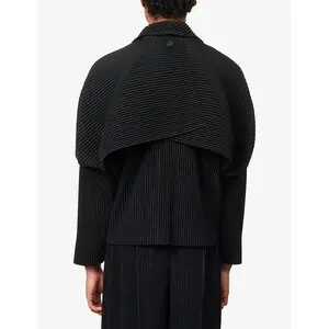 Issey Miyake Cover And Fold Pleated Knitted Jacket