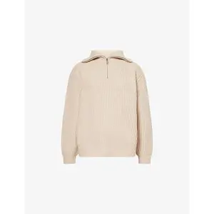 ANINE BING Wool And Cotton-blend Jumper - Beige