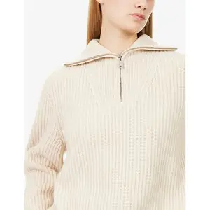 ANINE BING Wool And Cotton-blend Jumper - Beige