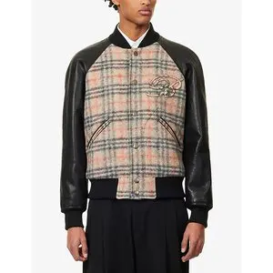 Burberry Rosewell Leather-sleeves Wool-blend Jacket