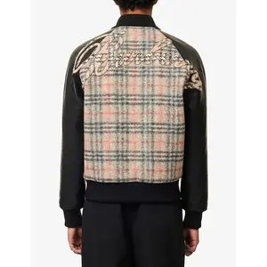 Burberry Rosewell Leather-sleeves Wool-blend Jacket