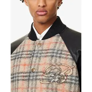 Burberry Rosewell Leather-sleeves Wool-blend Jacket