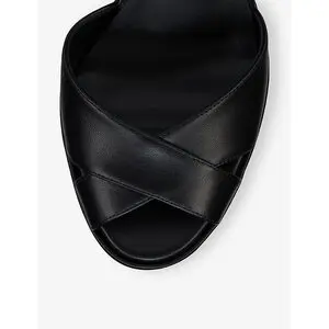 CHRISTIAN LOUBOUTIN Cora 100 Leather Heeled Sandals - Black