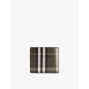 Burberry Check Bifold Coated-cotton Blend Wallet