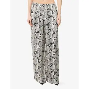ANINE BING Printed Woven Trousers - Python