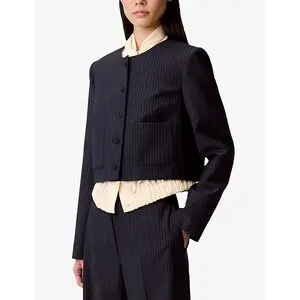 Claudie Pierlot Striped Wool-blend Jacket