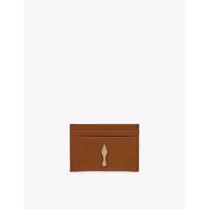 CHRISTIAN LOUBOUTIN Bettina Calf-leather Card Holder - Cuoio/gold