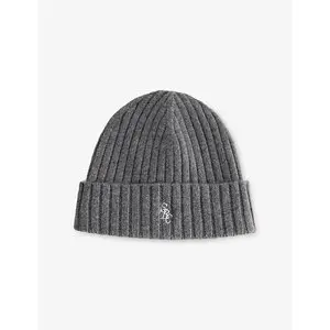 SPORTY & RICH Ribbed Cashmere And Wool Beanie - Cool Gray