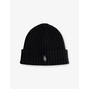 SPORTY & RICH Ribbed Cashmere And Wool Beanie - Black