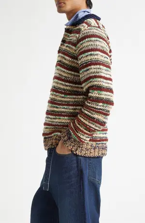 Sacai Mix Knit Polo Sweater