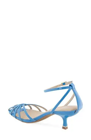 KENNETH COLE Genevieve Ankle Strap Sandal - Blue Patent