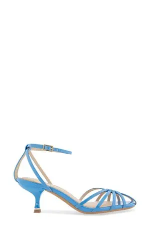 KENNETH COLE Genevieve Ankle Strap Sandal - Blue Patent