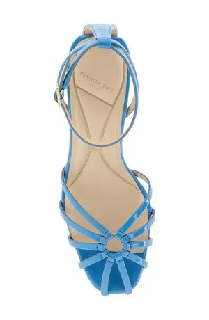 KENNETH COLE Genevieve Ankle Strap Sandal - Blue Patent