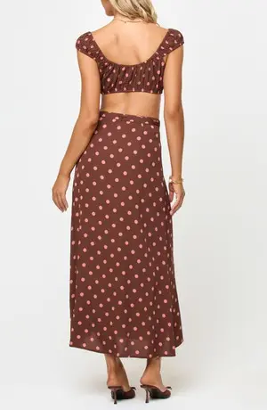 L*Space Ever Polka Dot Cover-up Wrap Skirt