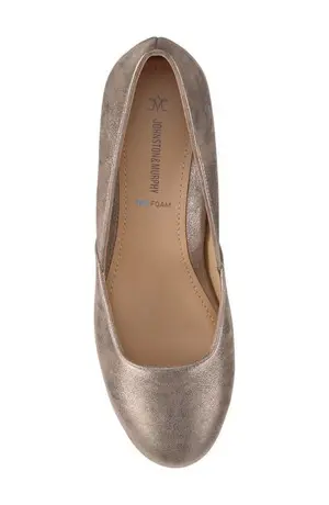 Johnston & Murphy Sienna Pump - Taupe Metallic Suede