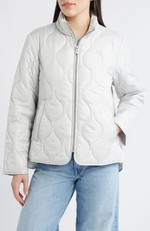 Sam Edelman Quilted Jacket - Pale Grey