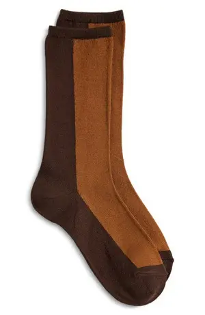 UNDERCOVERISM Colorblock Socks Brown