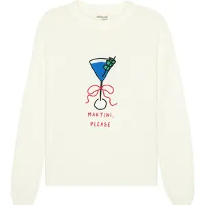 ELLSWORTH + IVEY Sadie Crewneck Sweater - Ivory Martini