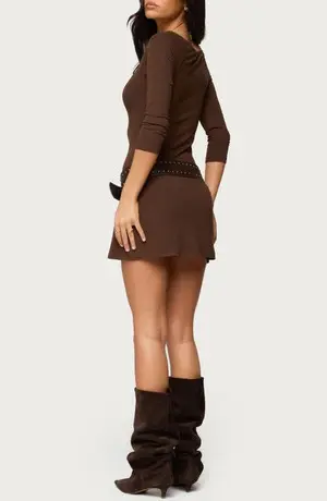 EDIKTED Boat Neck Minidress