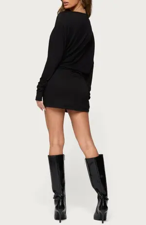 EDIKTED Romelia Cowl Neck Minidress