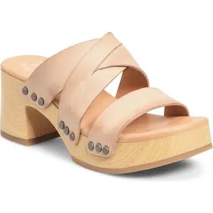 KORK-EASE® Emersen Platform Mule Sandal - Natural Full Grain