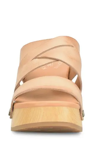 KORK-EASE® Emersen Platform Mule Sandal - Natural Full Grain