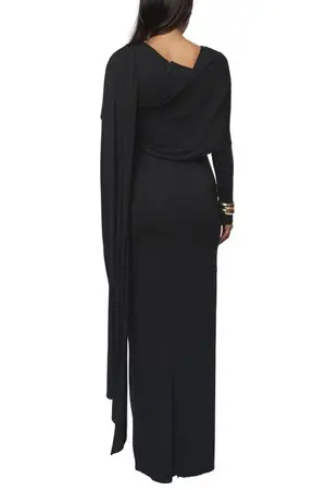 JLUXLABEL Asymmetric Maxi Dress - Black