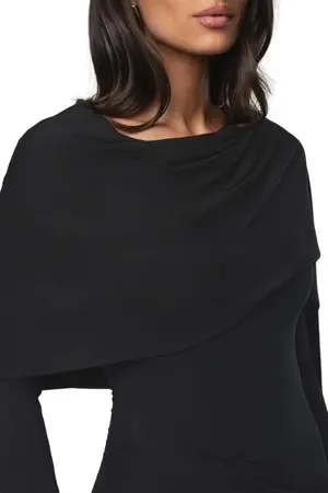 JLUXLABEL Asymmetric Maxi Dress - Black
