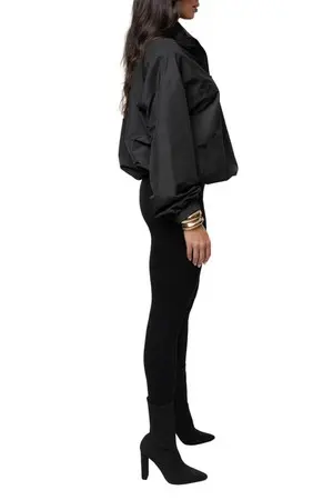 JLUXLABEL Oversized Funnel Jacket - Black