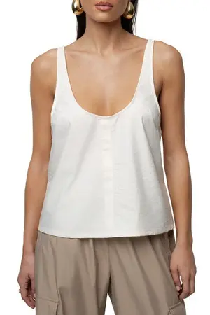 JLUXLABEL Active Scoop Neck Top - Ivory