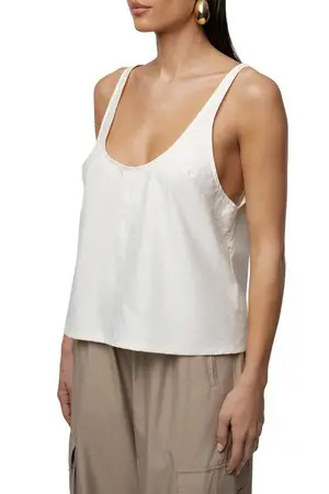 JLUXLABEL Active Scoop Neck Top - Ivory