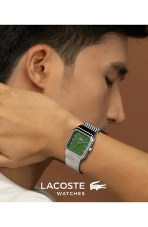 Lacoste Rene Bracelet Watch - Silver/green