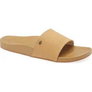 Olukai Kipea'a Pono Slide Sandal - Sahara/crosshatch