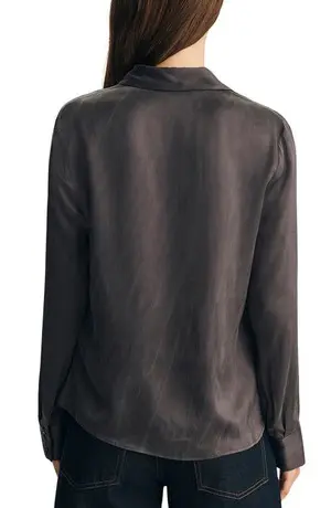MAVI Slim Fit Silk Button-up Shirt