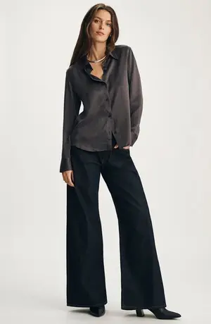 MAVI Slim Fit Silk Button-up Shirt
