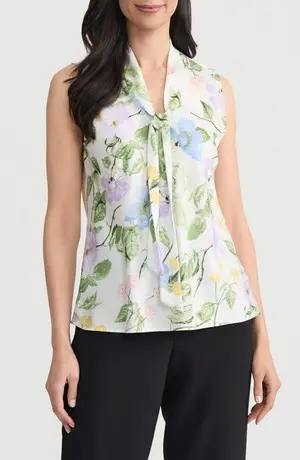 KASPER Sleeveless Satin Top