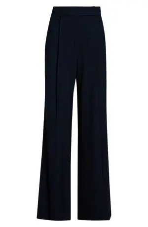 Veronica Beard High Waist Wide Leg Pants - Navy