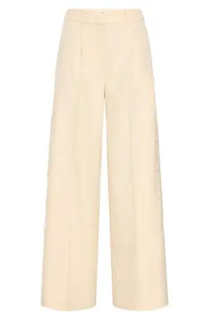 ICHI Wide-leg Pleated Pants