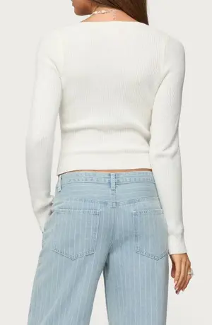 EDIKTED Maliah Ribbed Crop Sweater
