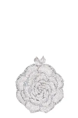 LAUREN LORRAINE Crystal Floral Clutch